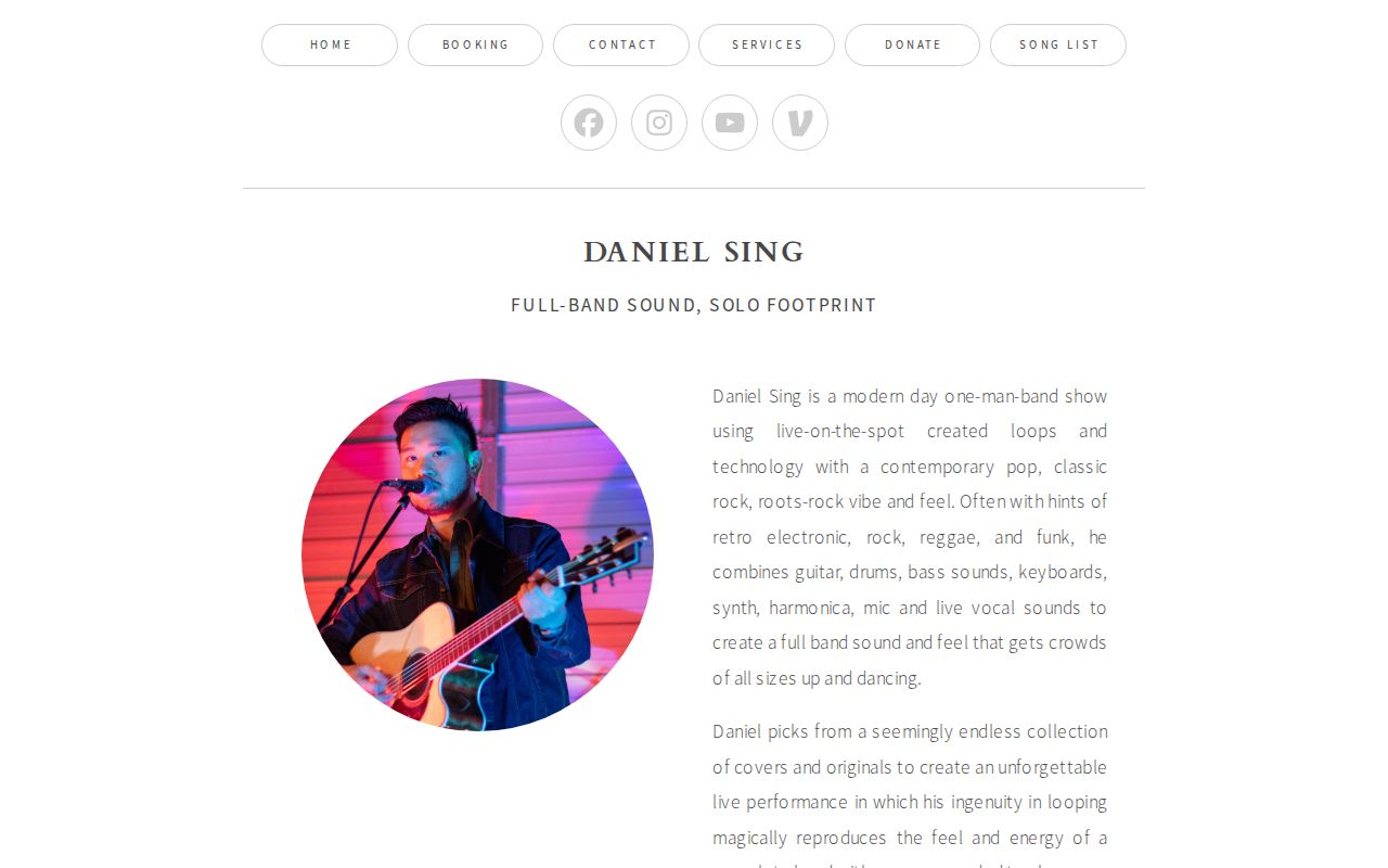 DANIEL SING: Live-Looping One-Man Band